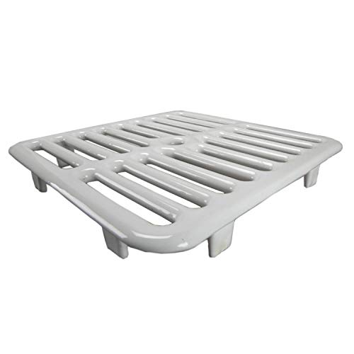 GSW Cast Iron Porcelain Floor Sink Top Grate with Ceramic Surface FS-TF, 9-⅜” x 9-⅜” x 1-¼” - Perfect for Restaurant, Bar, Buffet (Full Size)