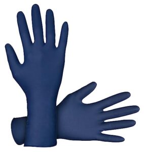 thickster sas safety 6605-20 blue latex medical exam powder free gloves work glove safety glove xx-large (1 inner, 50 gloves), neutral