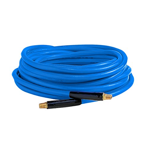 Workforce Air Hose, 3/8 in. x 25 ft., 1/4 Fittings, PVC, Blue - HWF3850BL2