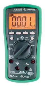 greenlee dm-510a true rms professional plant digital multimeter