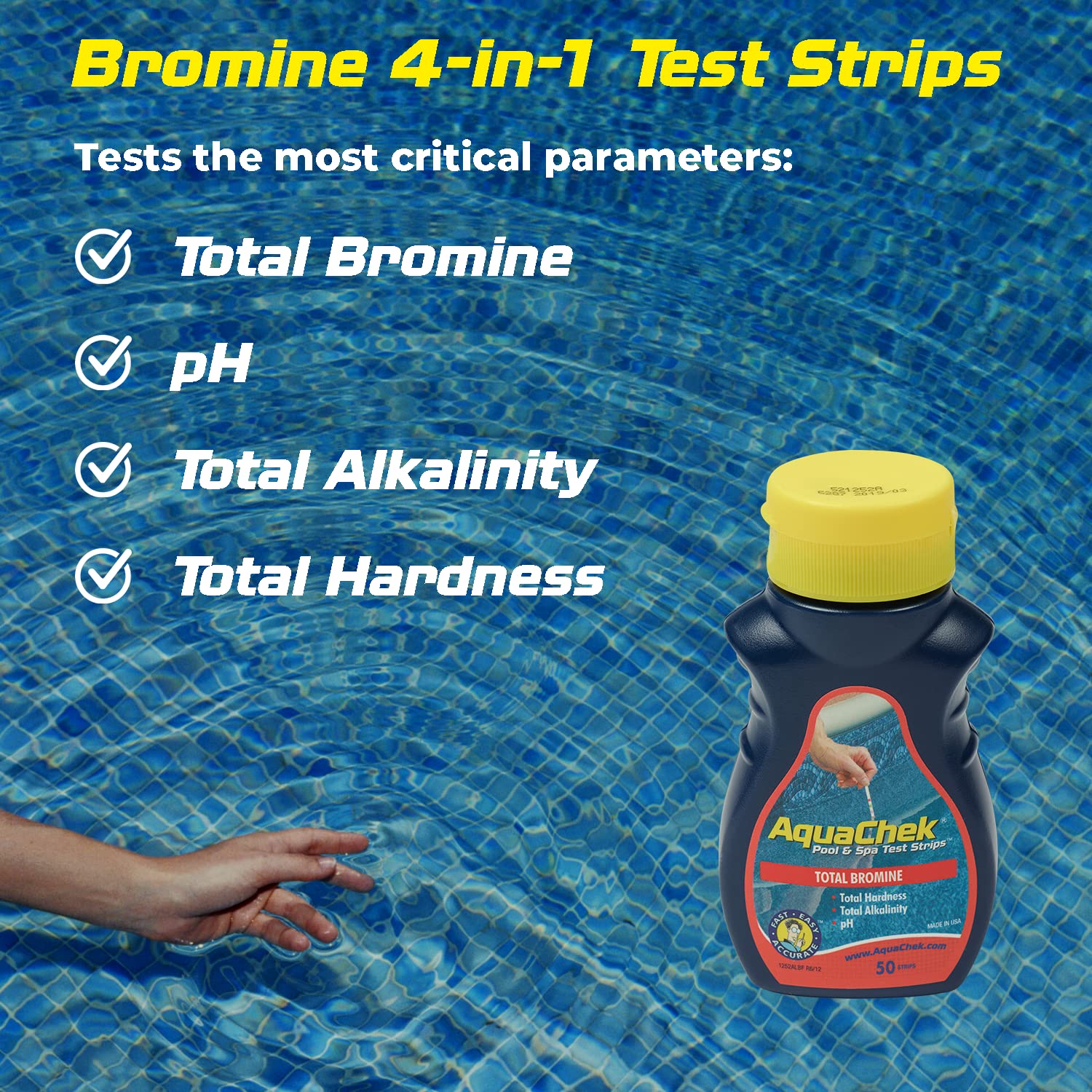 Aquachek red strip, Bromine Test Srips 521252