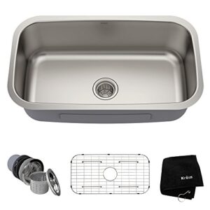 kraus kbu14 31-1/2 inch undermount single bowl 16-gauge stainless steel kitchen sink