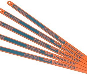 SnapOn 3906-300-24-5P Bahco 12-Inch Sand Flex Bi Metal Hand Hacksaw Blade, 5-Pack