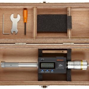 Mitutoyo 468-266 Digimatic Holtest LCD Inside Micrometer, Three-Point, 0.8-1"/20.32-25.4mm Range, 0.00005" Graduation, +/-0.00015" Accuracy