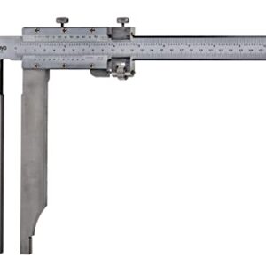 Mitutoyo 534-106 Vernier Caliper, Steel, Nib Style, Long Jaw, Inch/Metric, 0-20" Range, +/-0.002" Accuracy, 0.001" Resolution