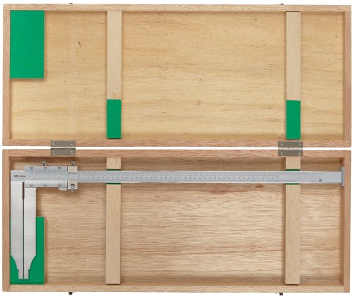 Mitutoyo 534-106 Vernier Caliper, Steel, Nib Style, Long Jaw, Inch/Metric, 0-20" Range, +/-0.002" Accuracy, 0.001" Resolution