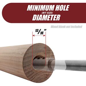 Fulton 6 inch Long Forstner Bit Extension for Adding Over 5-5/8 inches of Drilling Depth to Your Forstner Bit. for Wood Turners, Furniture, Carpentry and Construction