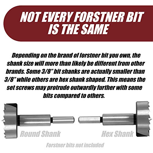 Fulton 6 inch Long Forstner Bit Extension for Adding Over 5-5/8 inches of Drilling Depth to Your Forstner Bit. for Wood Turners, Furniture, Carpentry and Construction