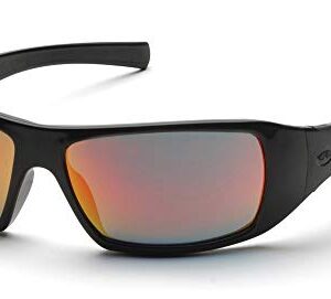 Pyramex Safety-SB5645D Goliath Safety Eyewear, Black Frame, Ice Orange Lens