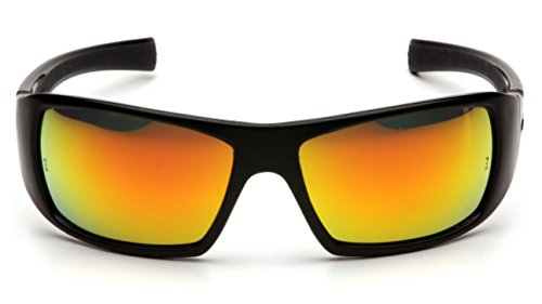 Pyramex Safety-SB5645D Goliath Safety Eyewear, Black Frame, Ice Orange Lens