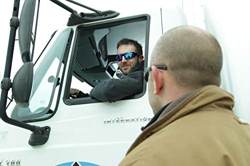 Pyramex Safety-SB5665D Goliath Safety Eyewear, Black Frame, Ice Blue Mirror Lens