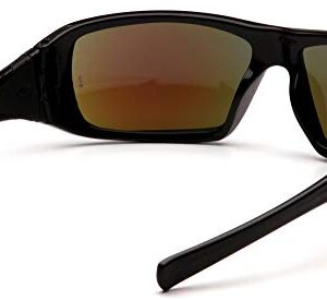 Pyramex Safety-SB5665D Goliath Safety Eyewear, Black Frame, Ice Blue Mirror Lens