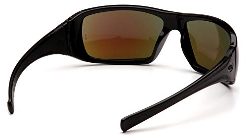 Pyramex Safety-SB5665D Goliath Safety Eyewear, Black Frame, Ice Blue Mirror Lens