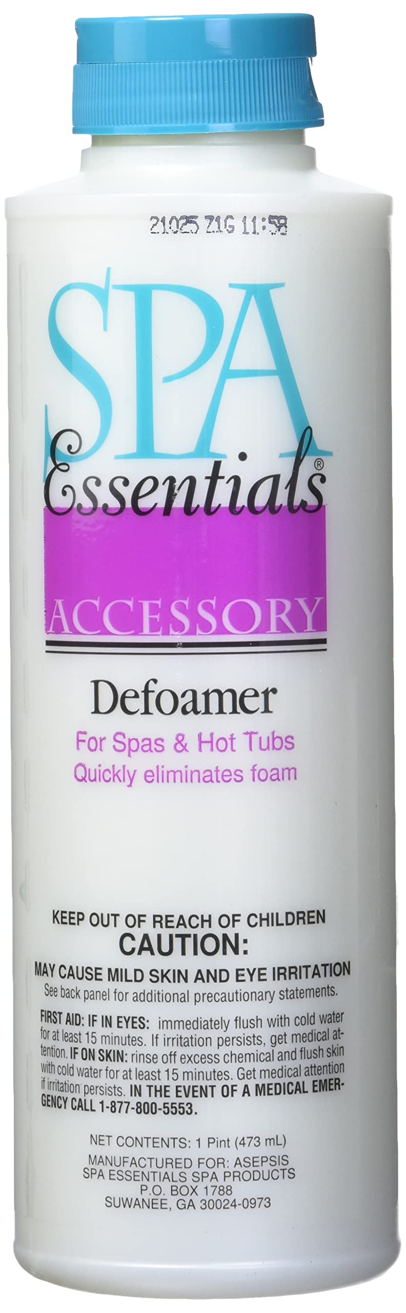 Spa Essentials 32424000 Defoamer for Spas and Hot Tubs, 1-Pint