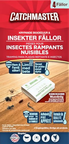 Catchmaster Spider & Insect Glue Trap - 4 Professional Strength Traps per Package