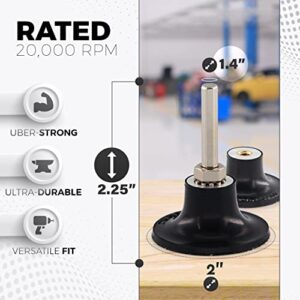 2 Inch Disc Pad Holder with ¼” Shank, Die Grinder Sanding Suitable for Roloc, Quick Change Medium Disc Attachments for Polishing, Sanding and Surface Preparation, – by Ram Pro