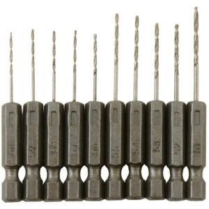 10 pc. micro hex shank drill bit set