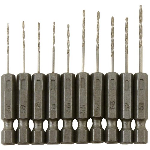 10 pc. Micro Hex Shank Drill Bit Set