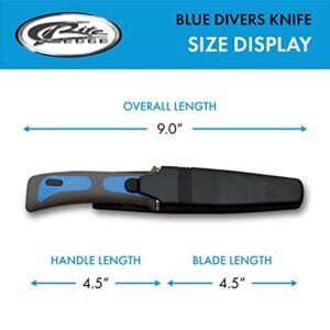 Szco Supplies 9" Blue Diver's Utility Knife with Leg Strap Sheath (210424-BL)