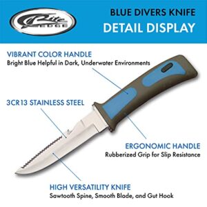 Szco Supplies 9" Blue Diver's Utility Knife with Leg Strap Sheath (210424-BL)