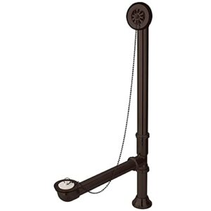 kingston brass cc2095 brass claw foot bath drain, oil rubbed bronze,27"