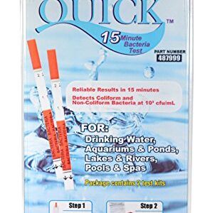 Industrial Test Systems 487999 Quick™15- Minute Bacteria in Water Test Strip Kit – Results in 15-Minutes for Coliform and Non-Coliform Bacteria (Includes E. coli)