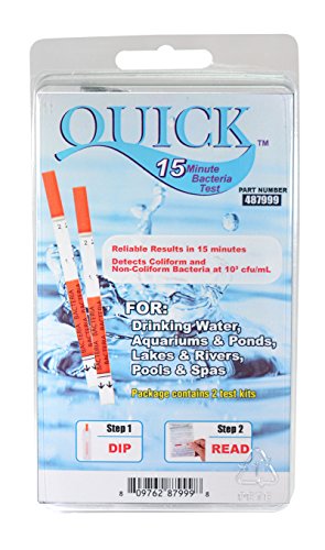 Industrial Test Systems 487999 Quick™15- Minute Bacteria in Water Test Strip Kit – Results in 15-Minutes for Coliform and Non-Coliform Bacteria (Includes E. coli)