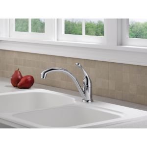 Delta Faucet 141-SS-DST Collins Single Handle Kitchen , Stainless, 3.00 x 13.00 x 22.00 inches