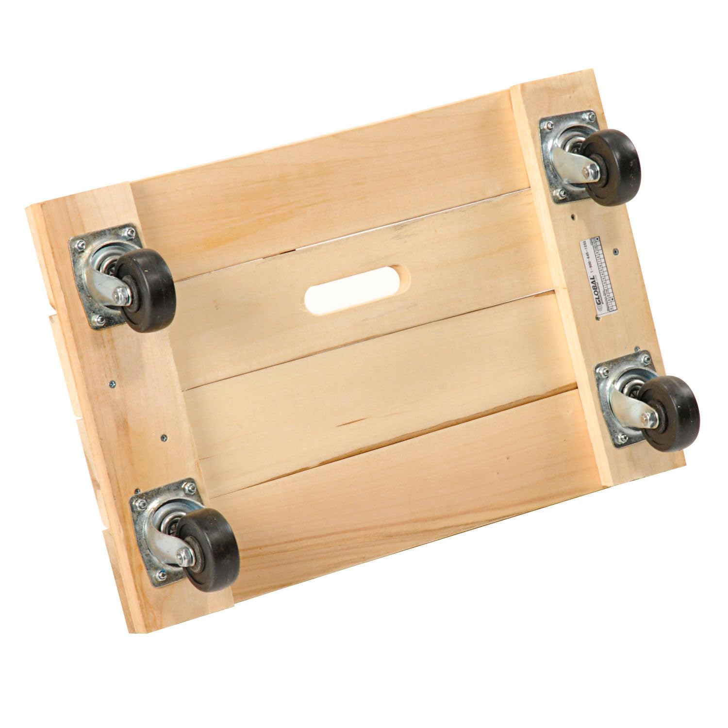 Global Industrial Hardwood Dolly - Solid Deck, 24 x 16, 1000 Lb. Capacity