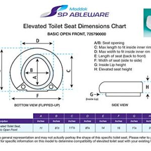 SP 3 Inch Extender Booster Elevated Raised Toilet Seat Risers for Seniors Adults Elderly Handicap Disabled Fits Most Standard and Elongated Toilets - White