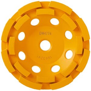 dewalt grinding wheel, double row, diamond cup, 4-1/2-inch (dw4774)