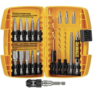 dewalt screwdriver bit set, rapid load, tin, 20-piece (dw2503)