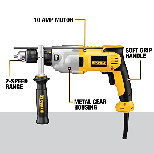 DEWALT Hammer Drill, 1/2-Inch, 10-Amp, Pistol Grip (DWD520)