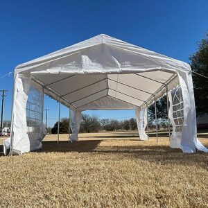 26'x13' PE Party Tent White - Heavy Duty Canopy Carport - by DELTA Canopies