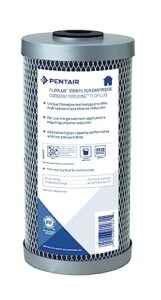 pentair pentek floplus-10bb big blue carbon water filter, 10-inch, whole house modified molded carbon block replacement cartridge, 10" x 4.5", 0.5 micron