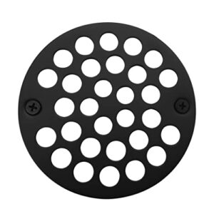 westbrass 4" o.d. sold brass shower strainer cover, matte black, d3192-62