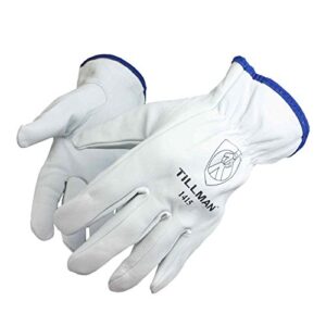 Tillman 1415L Top Grain Goatskin Drivers Gloves - L, White