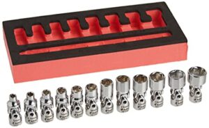 astro pneumatic tool 7412 12-piece 1/4" drive flex socket set - 6 point - metric