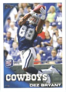 2010 topps nfl football card # 425 dez bryant rc - dallas cowboys ( rookie card) nfl trading card in a protective screwdown case!