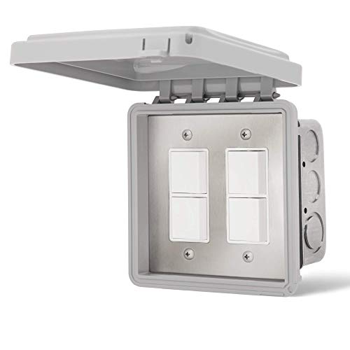 Infratech Duplex Stack Switch 14-4315 Dual Flush Mount Controller with Weatherproof Cover