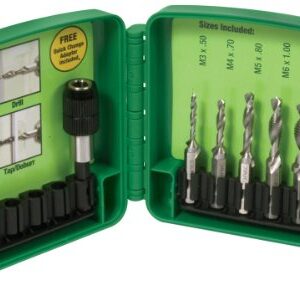 Greenlee DTAPKITM Drill/Tap/Countersink Set, Metric, 6 Pc, M3 - M10