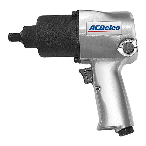 ACDelco ANI405A Heavy Duty Twin Hammer ½” 500 ft-lbs. 5-Speed Pneumatic Impact Wrench Tool Kit