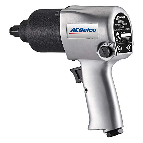 ACDelco ANI405A Heavy Duty Twin Hammer ½” 500 ft-lbs. 5-Speed Pneumatic Impact Wrench Tool Kit