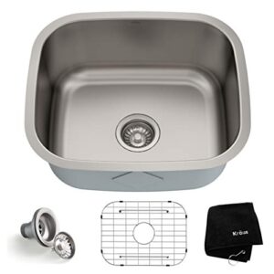 kraus kbu11 20 inch undermount single bowl 16 gauge stainless steel kitchen sink