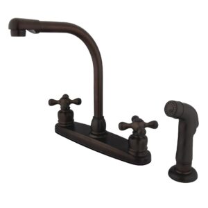 kingston brass kb715axsp victorian 8" centerset kitchen faucet, oil rubbed bronze