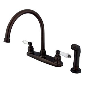 kingston brass kb725sp vintage 8" centerset kitchen faucet, oil rubbed bronze