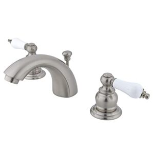 kingston brass kb948b victorian mini spread lavatory faucet, brushed nickel, 4.5 x 3.5 x 2.06