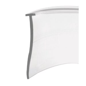 slide-co 194342 shower door bottom sweep, 36 in. x 1 in. strip, vinyl construction, clear, 5/32 in. tee insert shape (single pack)