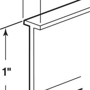 Slide-Co 194342 Shower Door Bottom Sweep, 36 In. x 1 In. Strip, Vinyl Construction, Clear, 5/32 In. Tee Insert Shape (Single Pack)