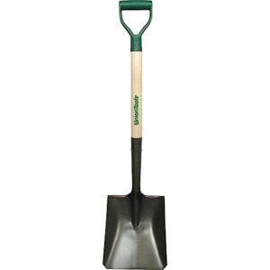 Union Tools 998241 Square Point Shovel with Hardwood Handle and D-Grip, 39-Inch, Black